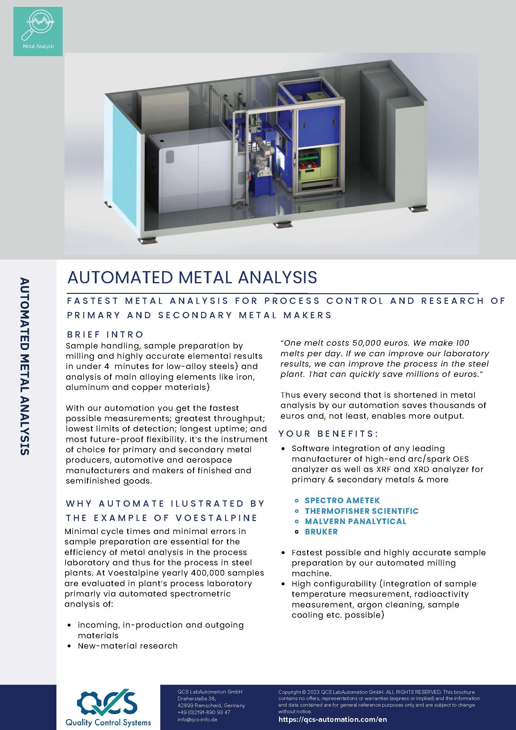 Product Data Sheets For OES, XRF and XRD