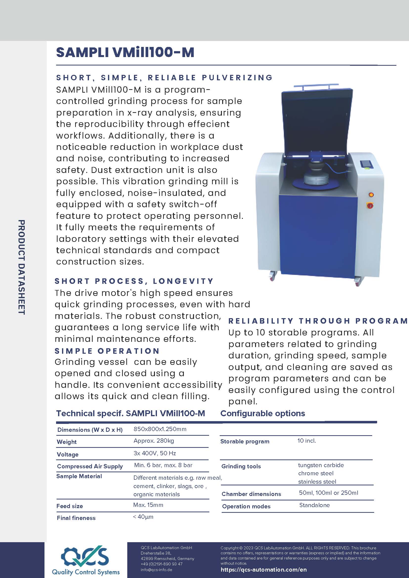 Product Data Sheets For OES, XRF and XRD